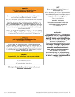 Timken bearing damage analysis with lubrication reference guide | PDF