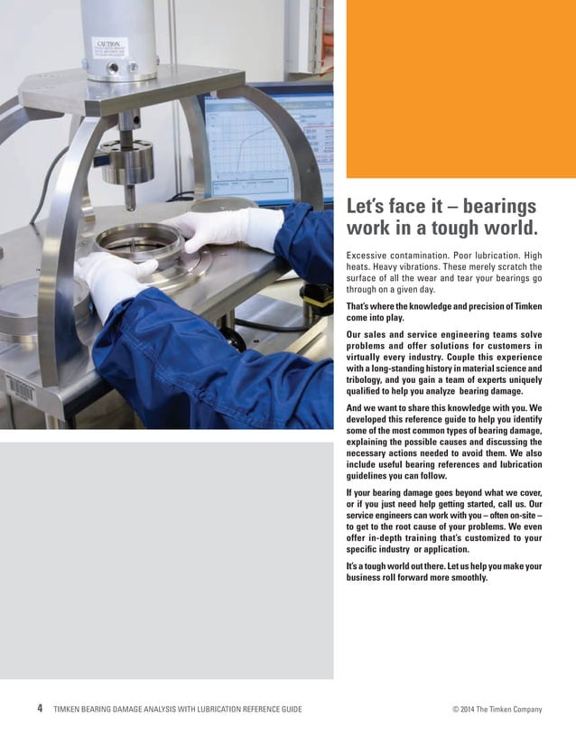 Timken bearing damage analysis with lubrication reference guide | PDF