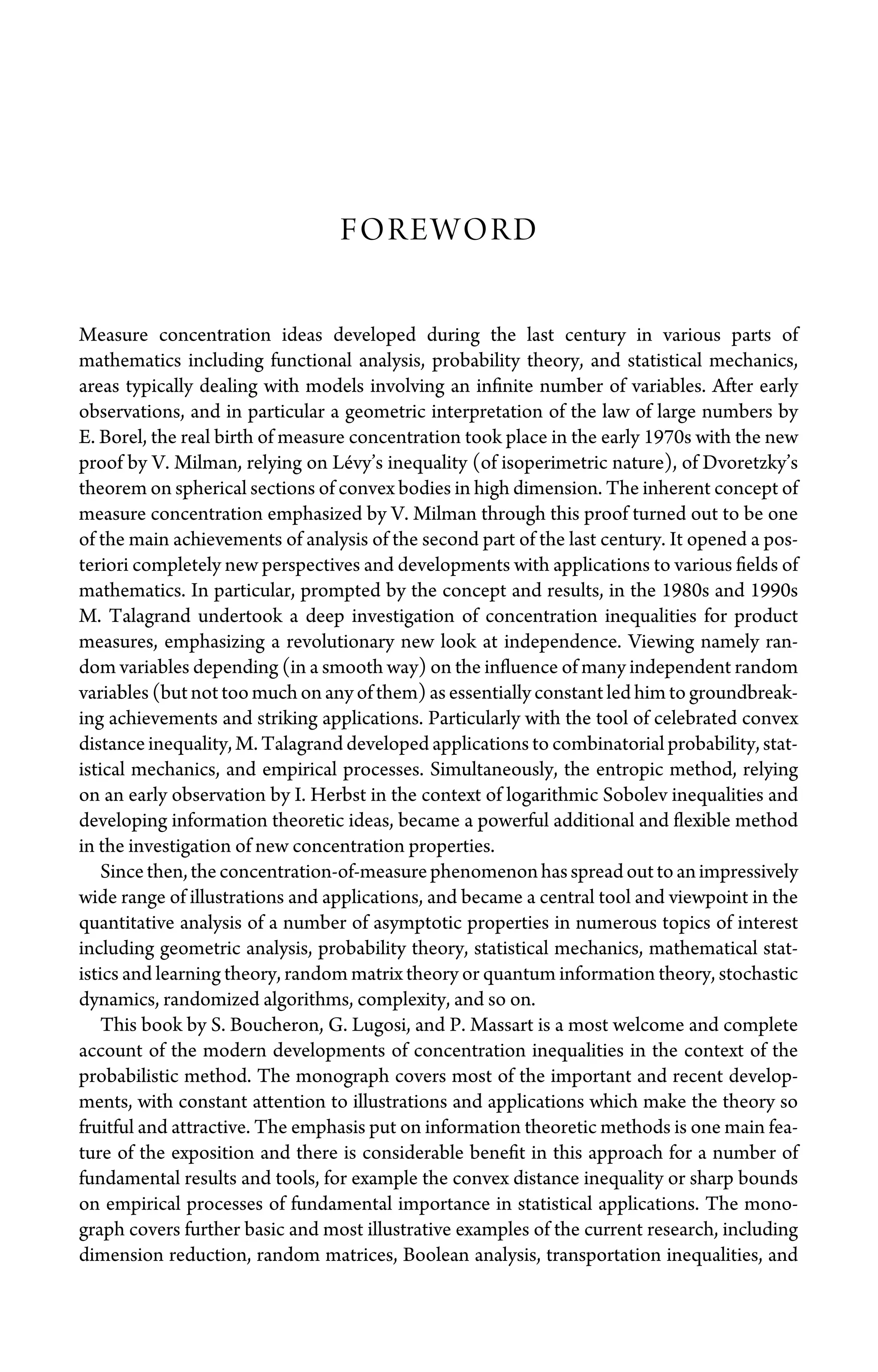 Concentration Inequalities A Nonasymptotic Theory Of Independence ...
