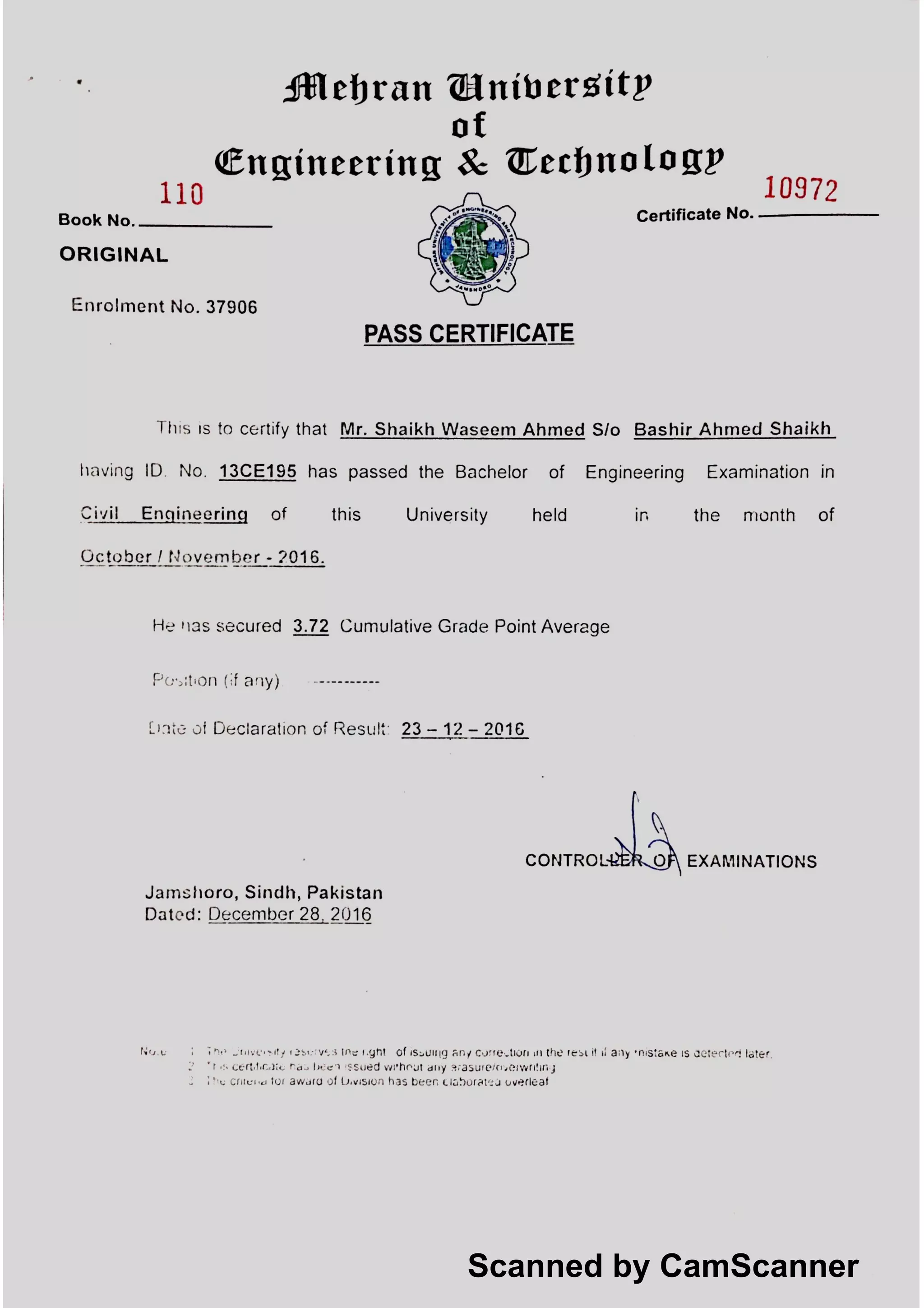 pass certificate | PDF | Cameras and Camcorders | Consumer Electronics