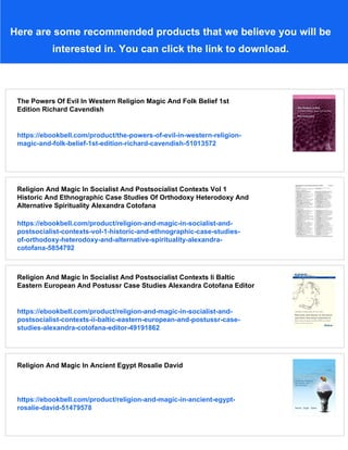 Religion And Magic In Western Culture Dubuisson Daniel | PDF