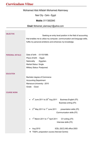 M.Alamrawy's CV | DOC