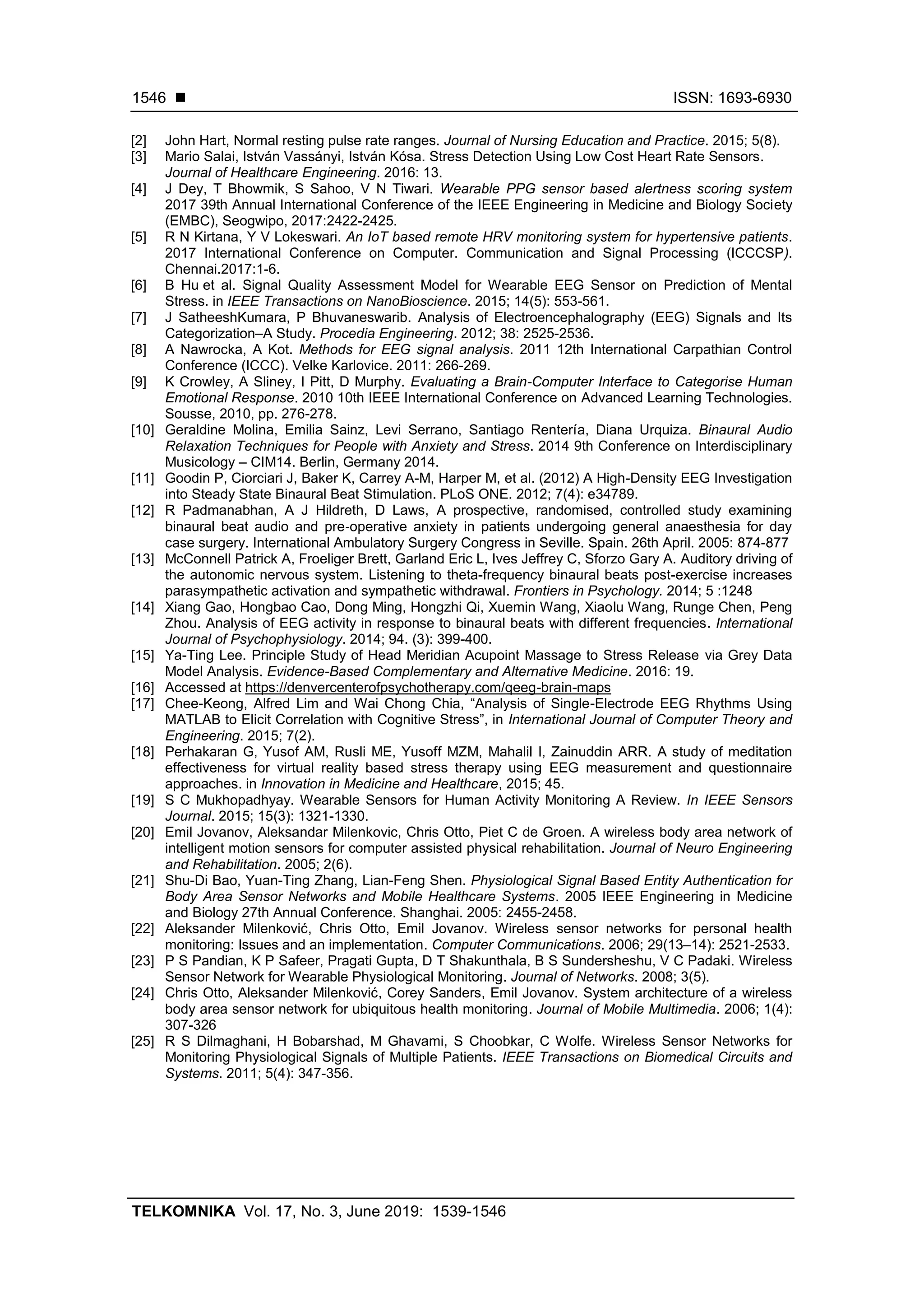 Stress Detection And Relief Using Wearable Physiological Sensors Pdf