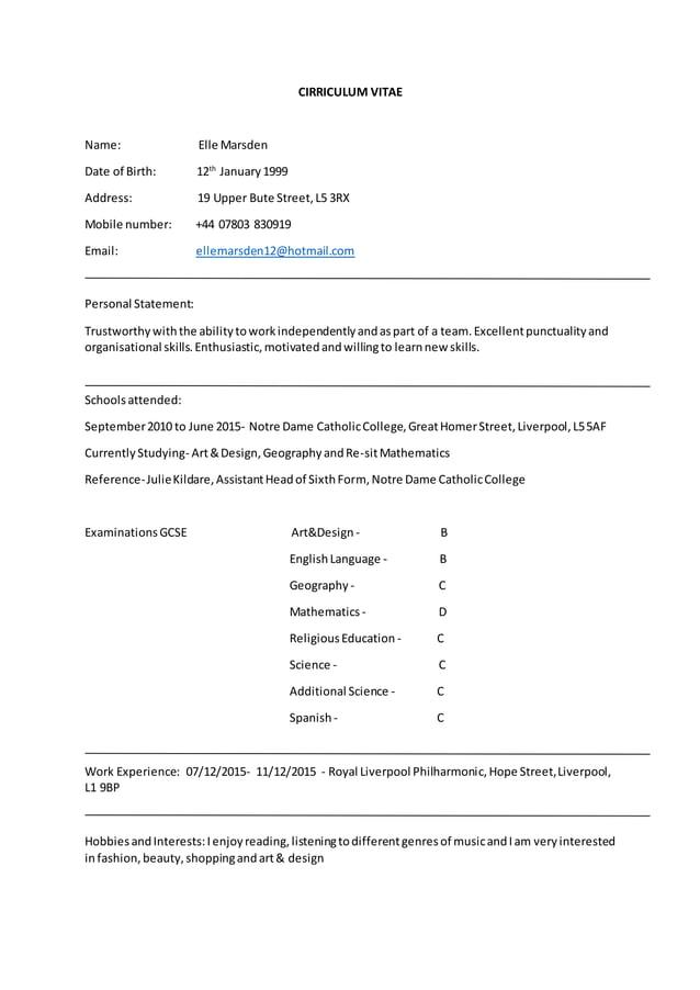 CIRRICULUM VITAE | DOCX | Science