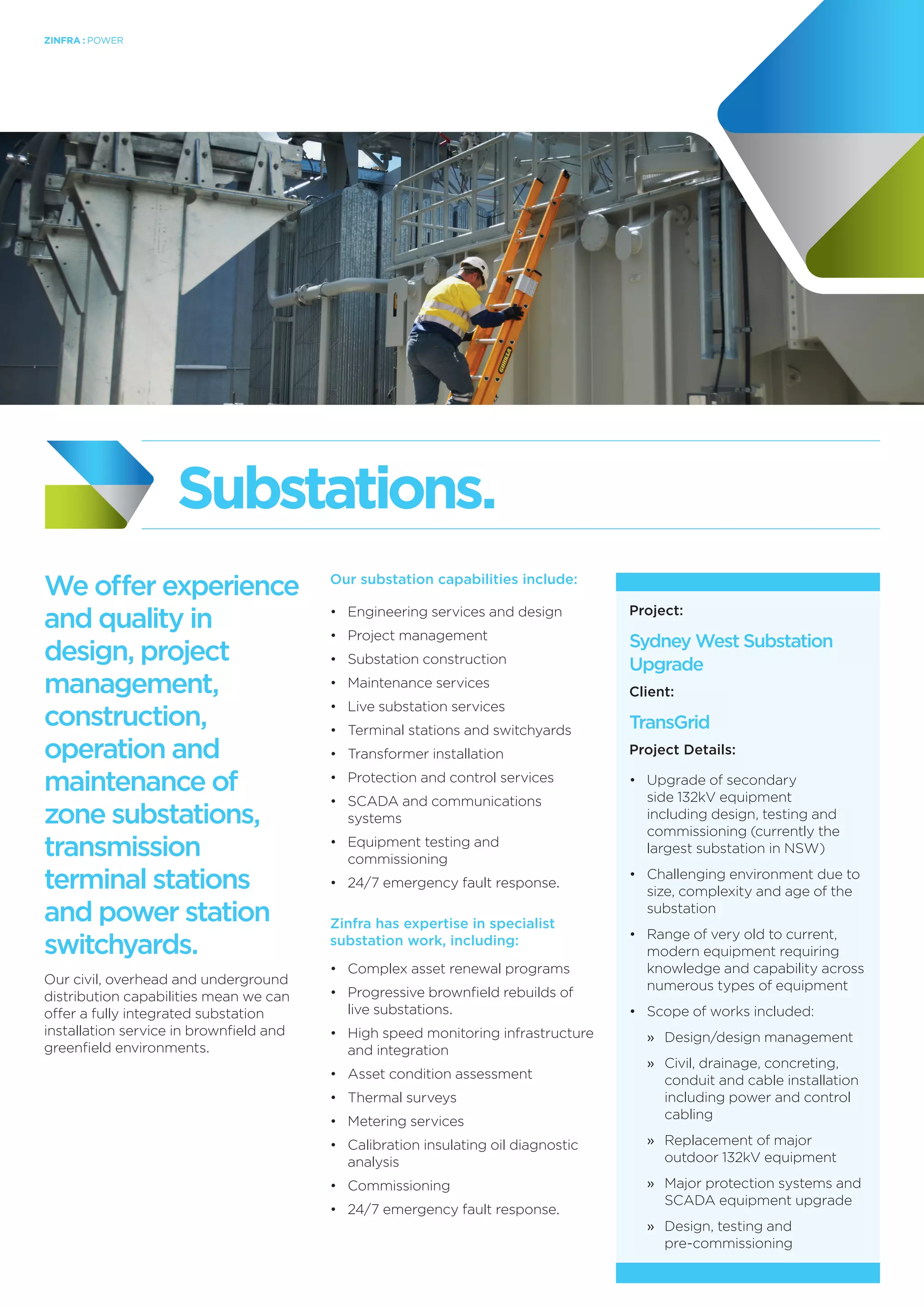 Zinfra Group Australia: Power Brochure | PDF