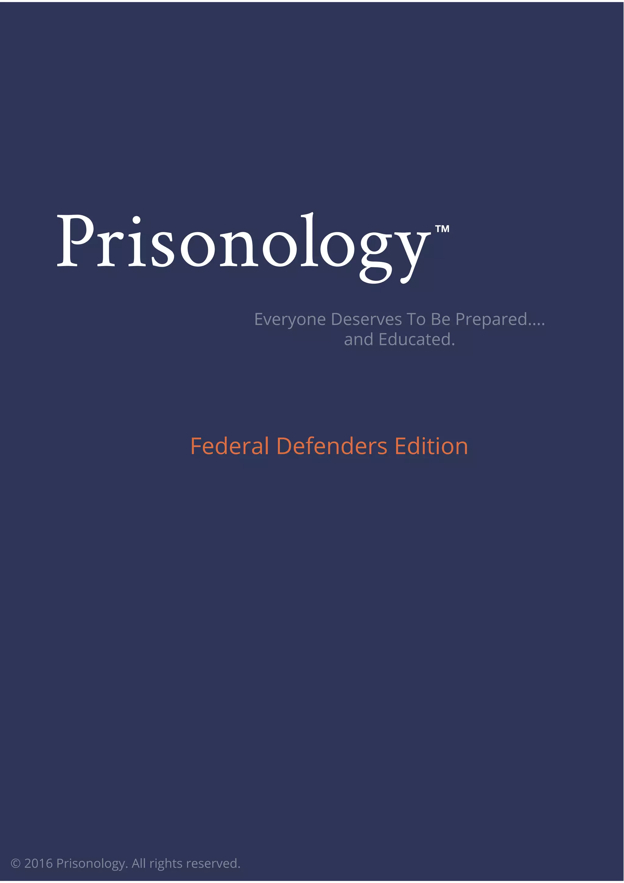 Prisonology Brochure Federal Defenders Lite | PDF