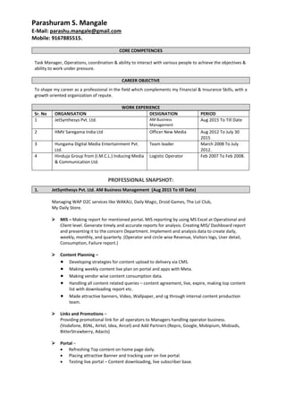 Parashuram Mangale_Resume | PDF