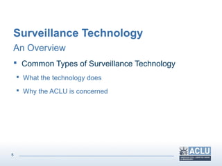 Surveillance Technology | PPT