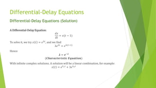 Delay-Differential Equations. Tools for Epidemics Modelling | PPT