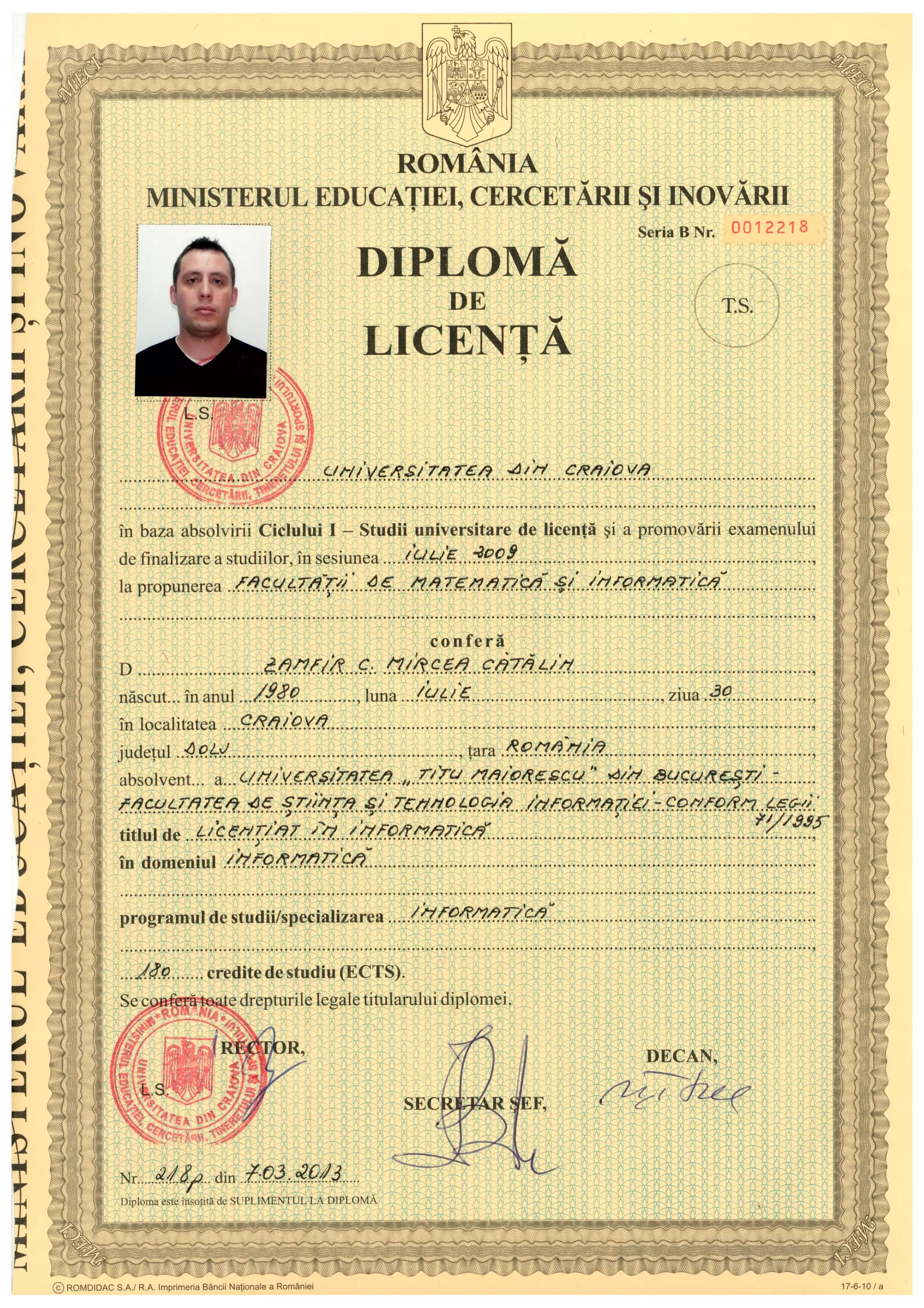 diploma inginer informatica | PDF