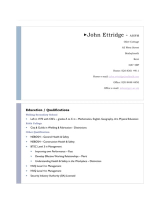 John E - CV 2015 | PDF