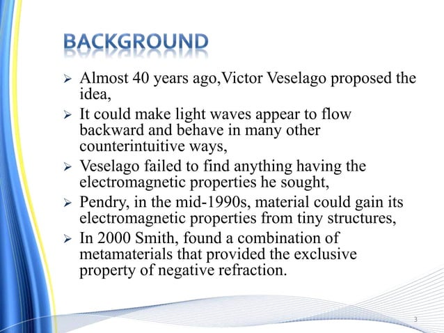 Negative Refraction | PPTX | Physics | Science