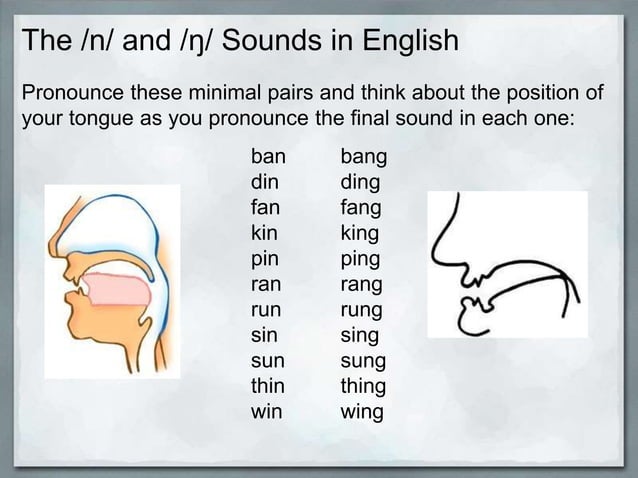 Copy of the /n/, /ŋ/ and /ŋg/ sounds in english | PPTX