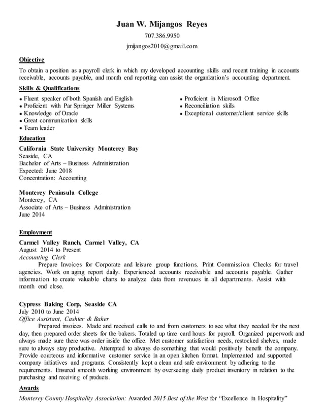 Juan's Resume Revised | PDF