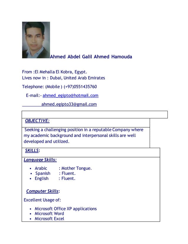 Copy of ahmed cv | PDF