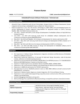 Resume_PraveenKumar | PDF