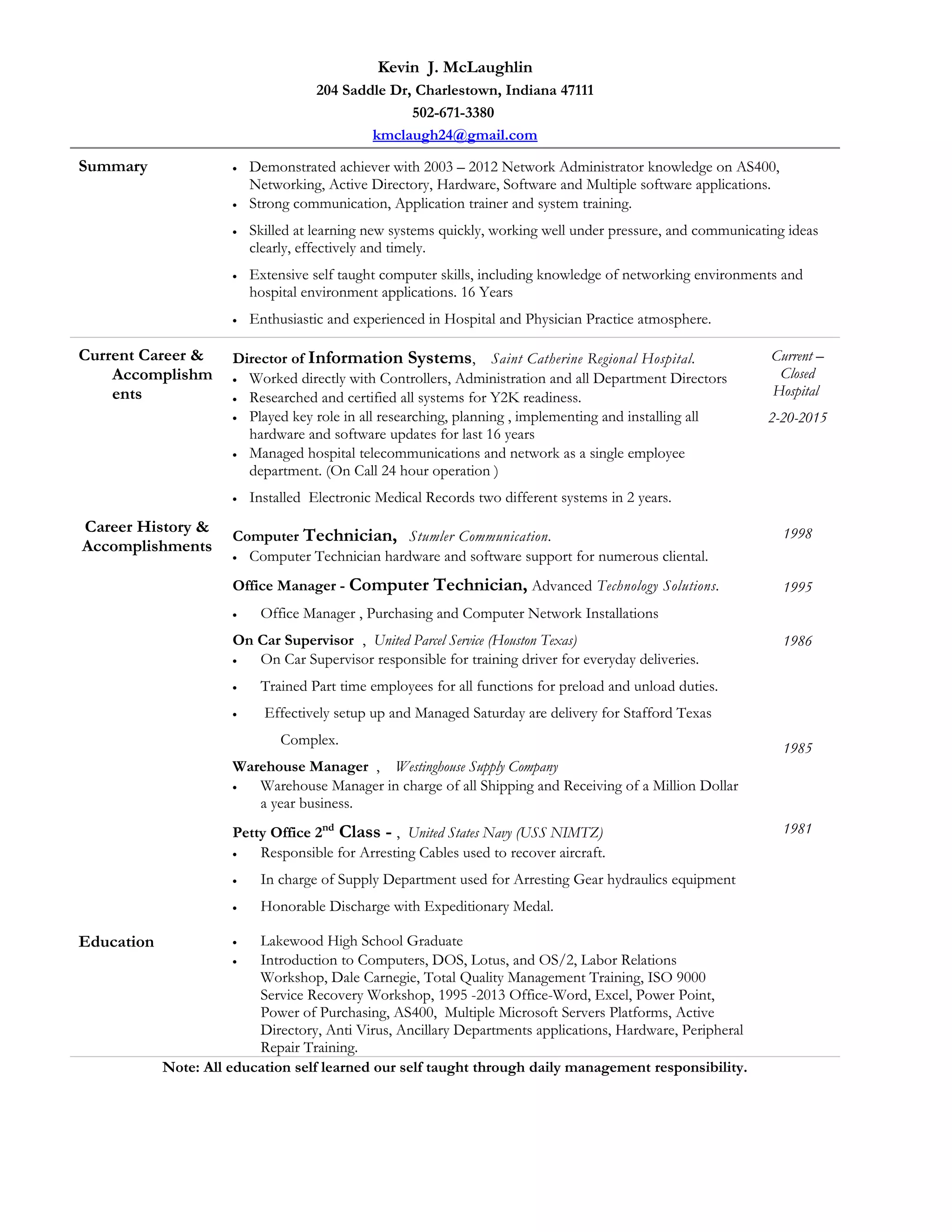 Resumes_2015 | DOC