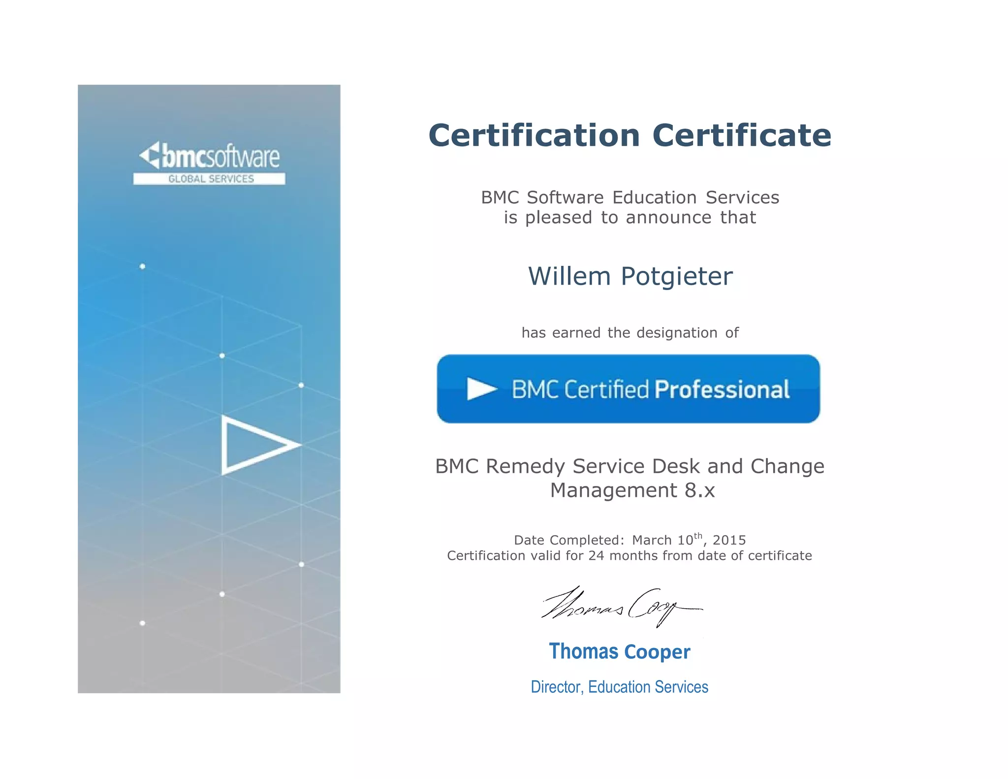 BMC Certified Professional - Certification | PDF