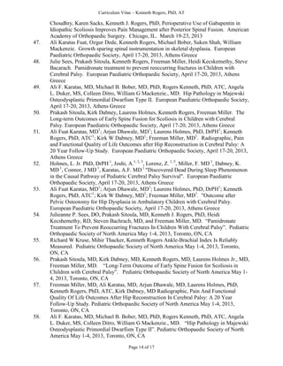 Curriculum Vita Kenneth Rogers | PDF