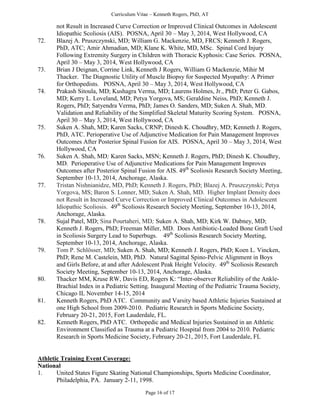 Curriculum Vita Kenneth Rogers | PDF