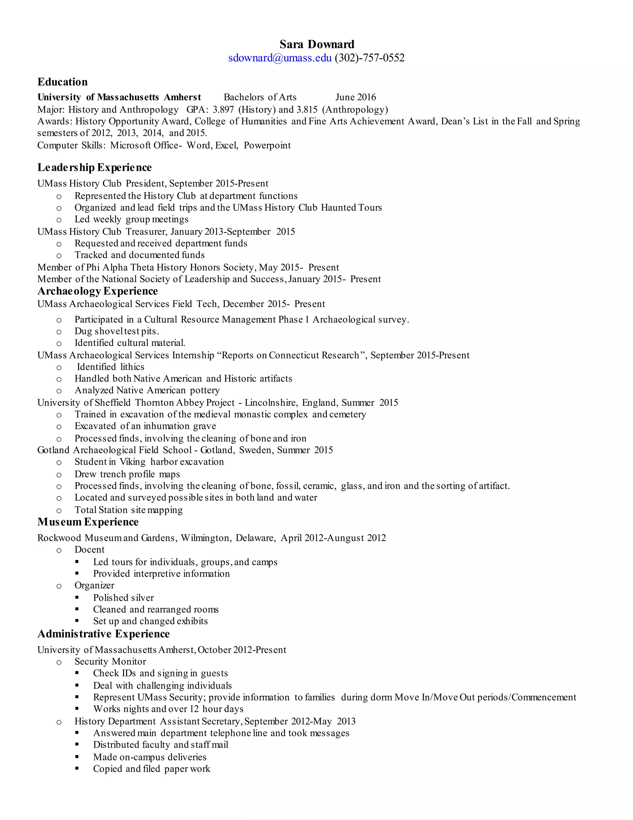 Mark Resume Arch-Hist 2015 | DOCX