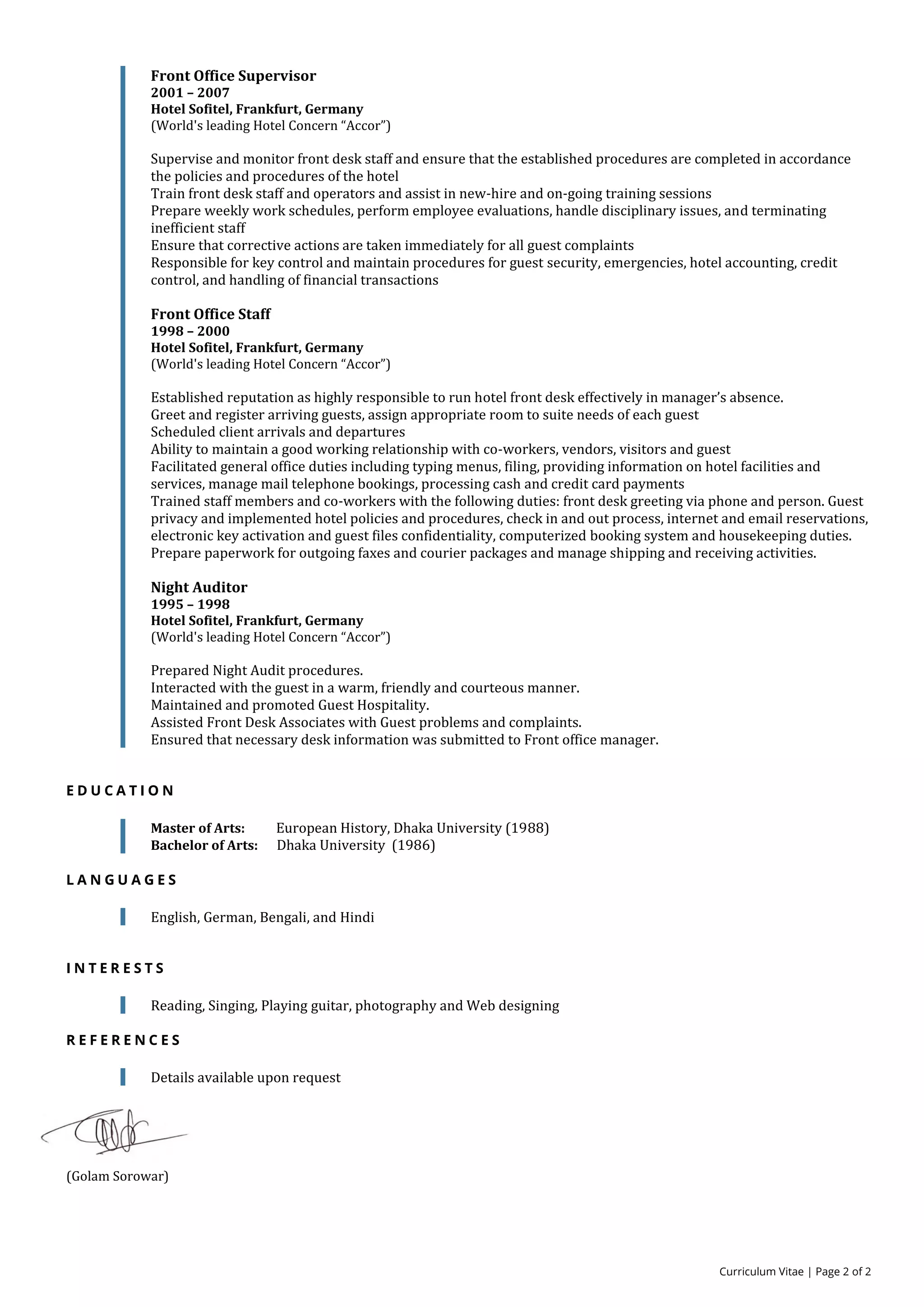 Curriculum Vitae | PDF