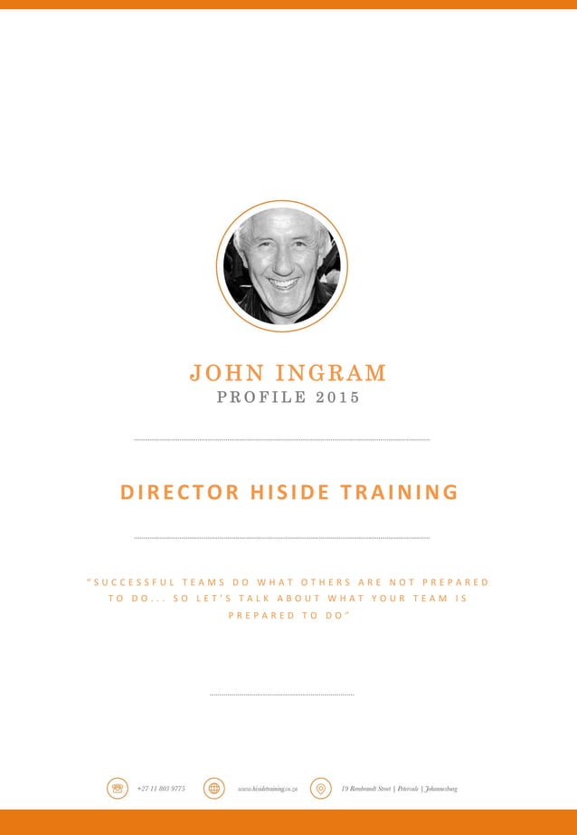John Ingram CV | PDF | Business | Business and Finance