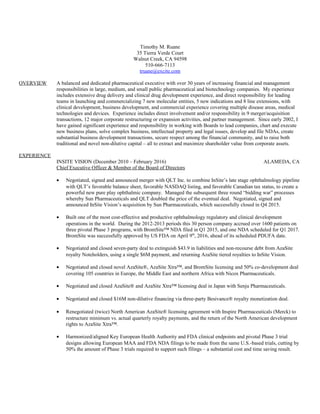 TMR Resume - 2016 | DOC