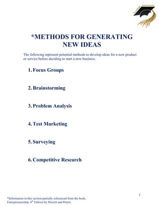 Pre-Business Plan Preparation | PDF