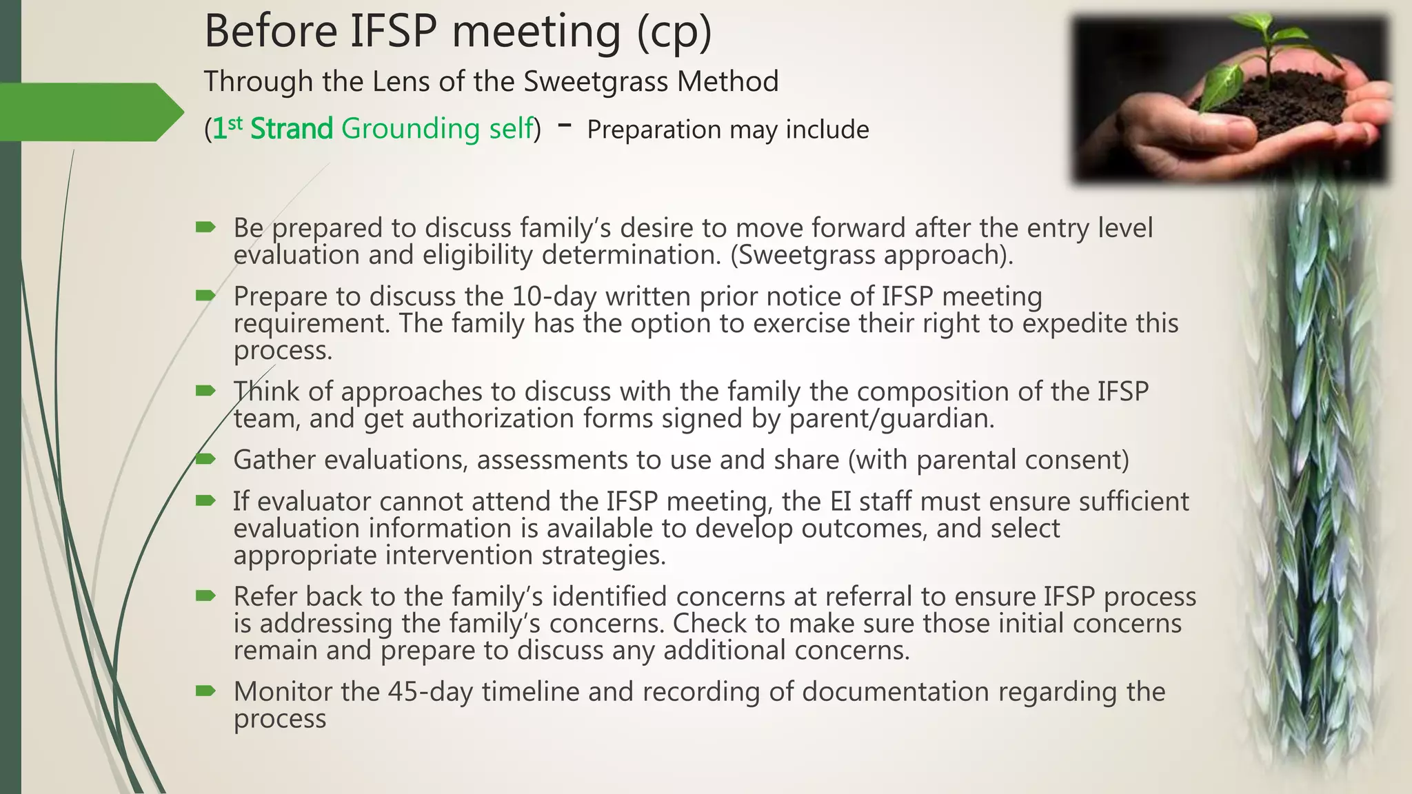 Writing an Individual Family Service Plan for your | PPTX