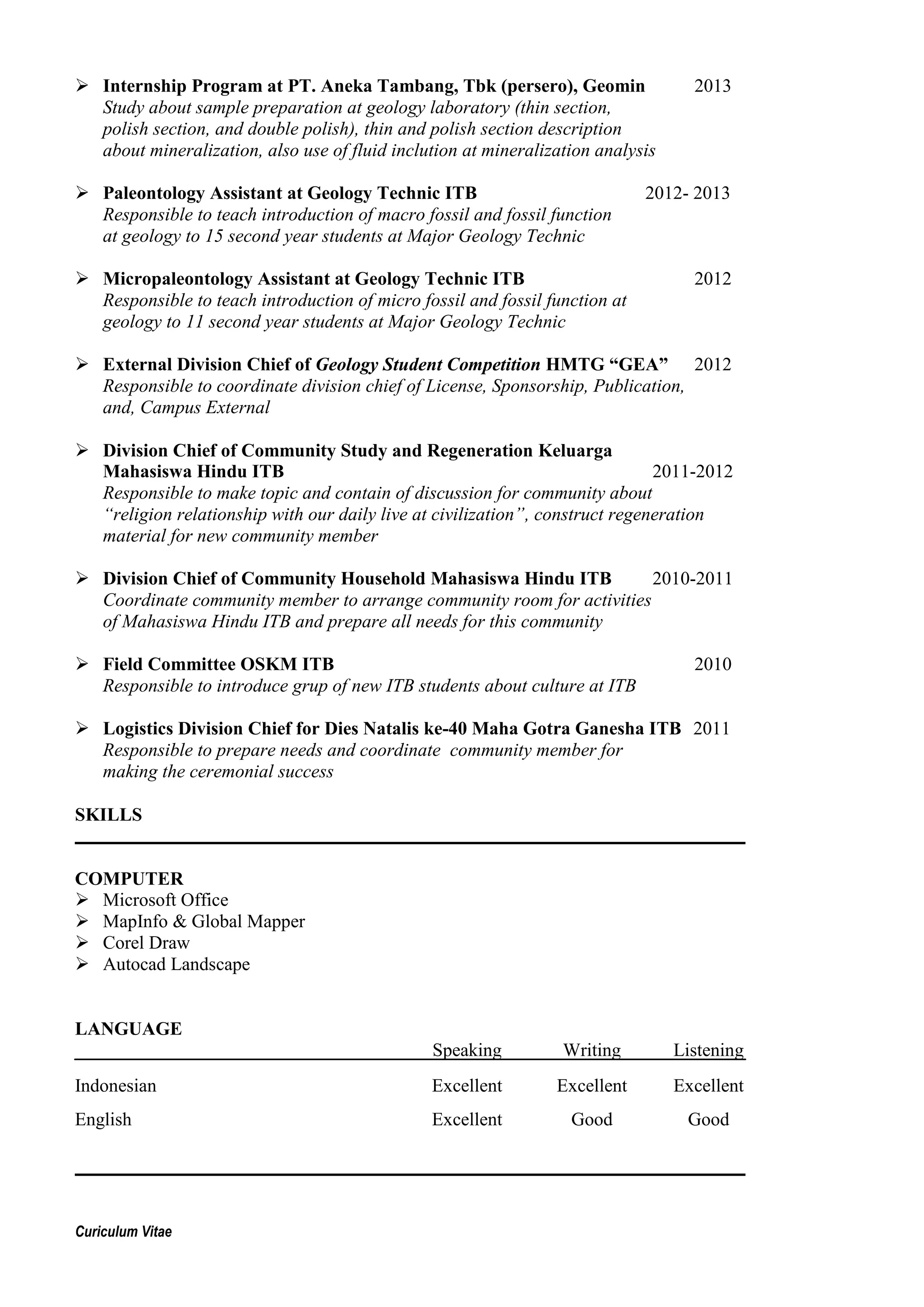 Curriculum Vitae Gede Darma Raharja [Eng] | PDF