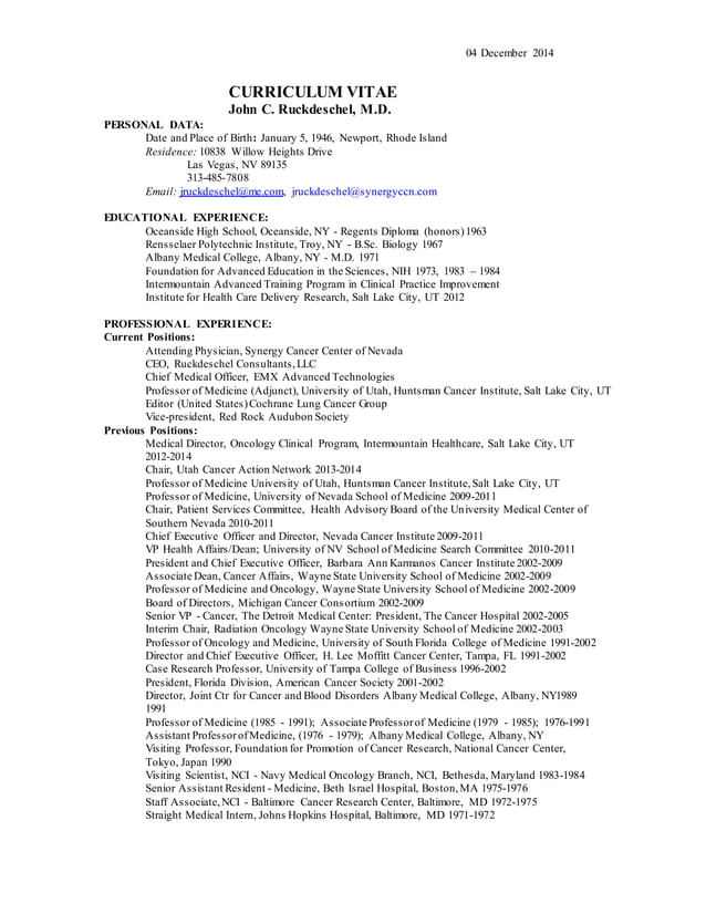 CURRICULUM VITAE 2015 | PDF