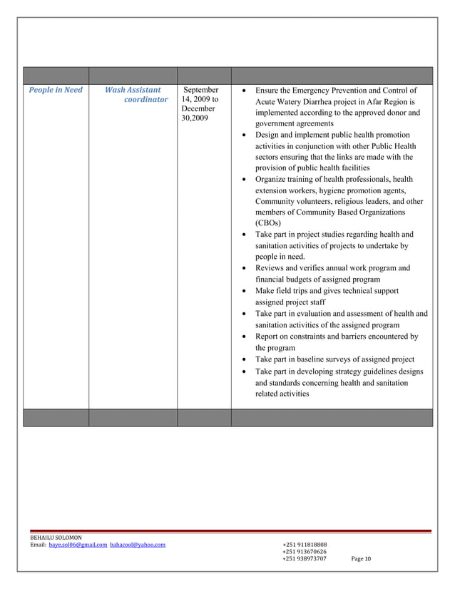 Behailu Solomon updated cv | PDF