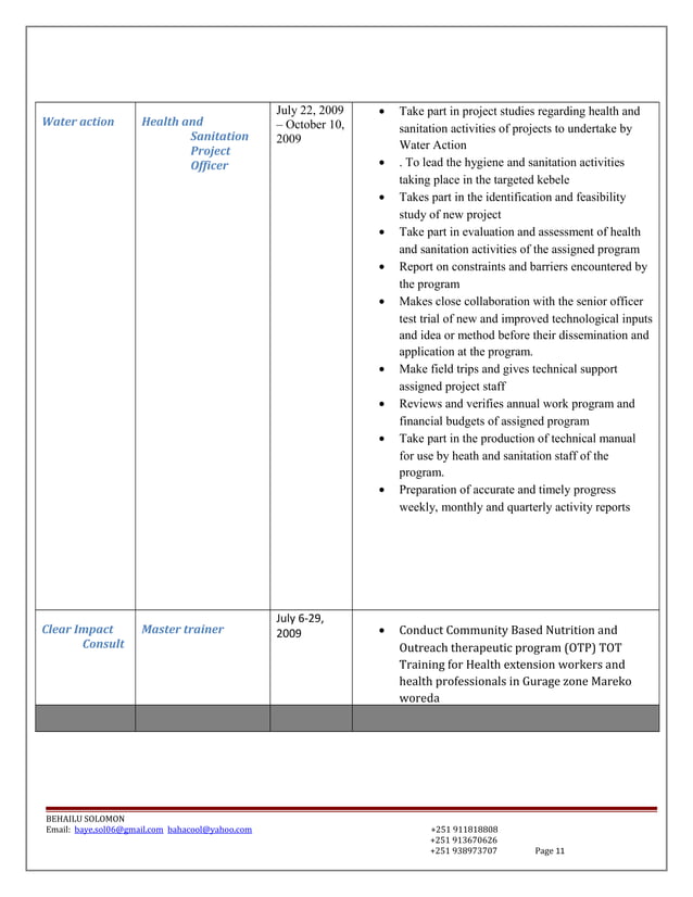 Behailu Solomon updated cv | PDF