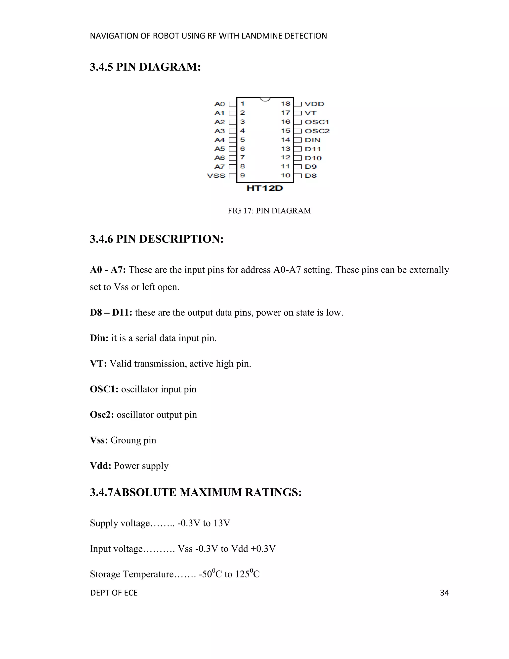 Navigation Of Robot Vehicle Using Rf With Landmine Detection Pdf