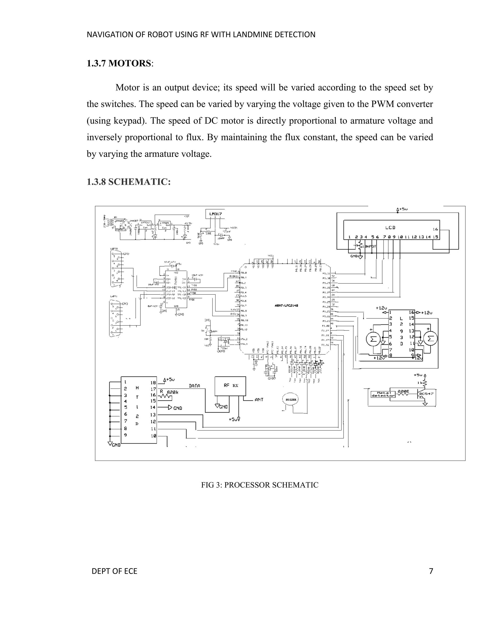 Navigation of Robot Vehicle using RF with Landmine Detection | PDF