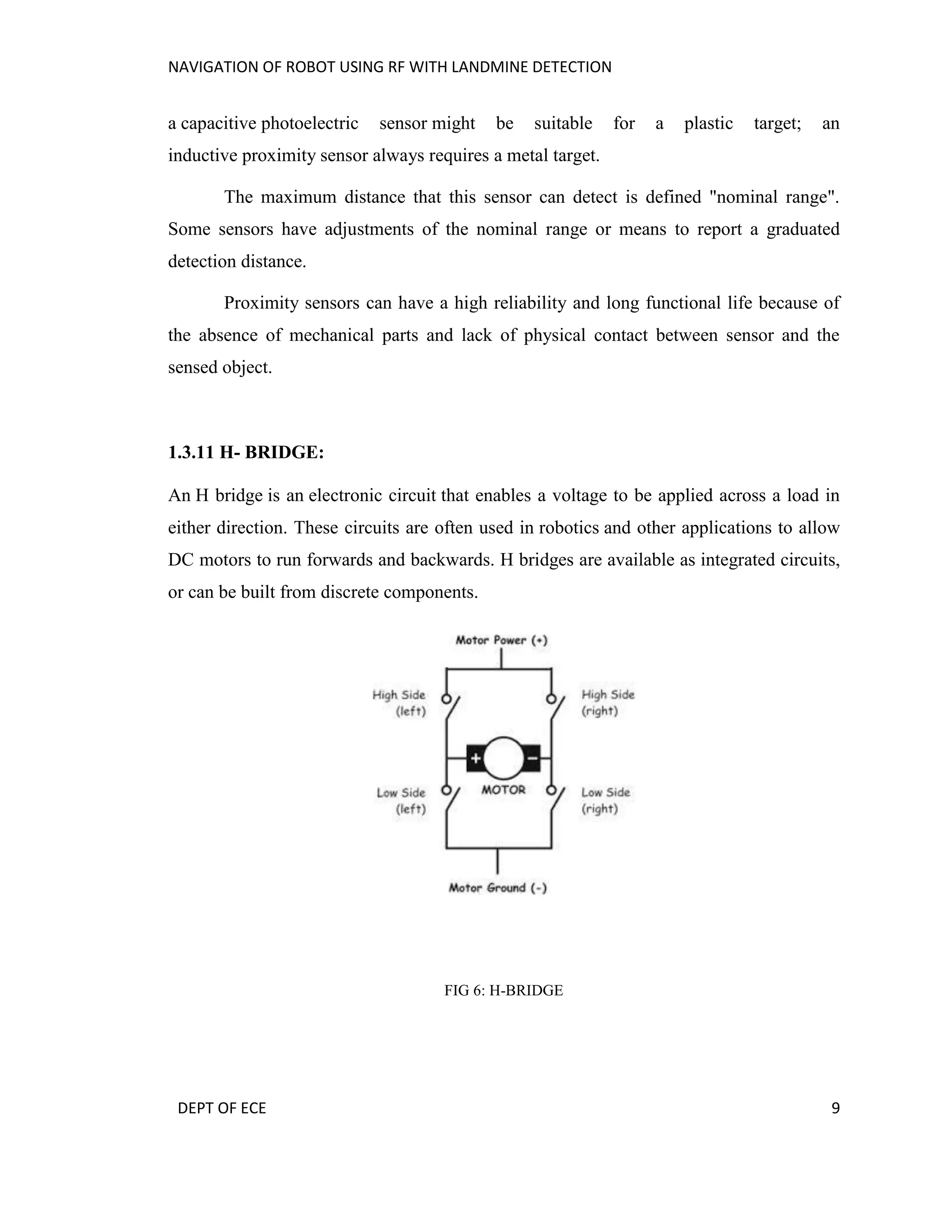 Navigation of Robot Vehicle using RF with Landmine Detection | PDF