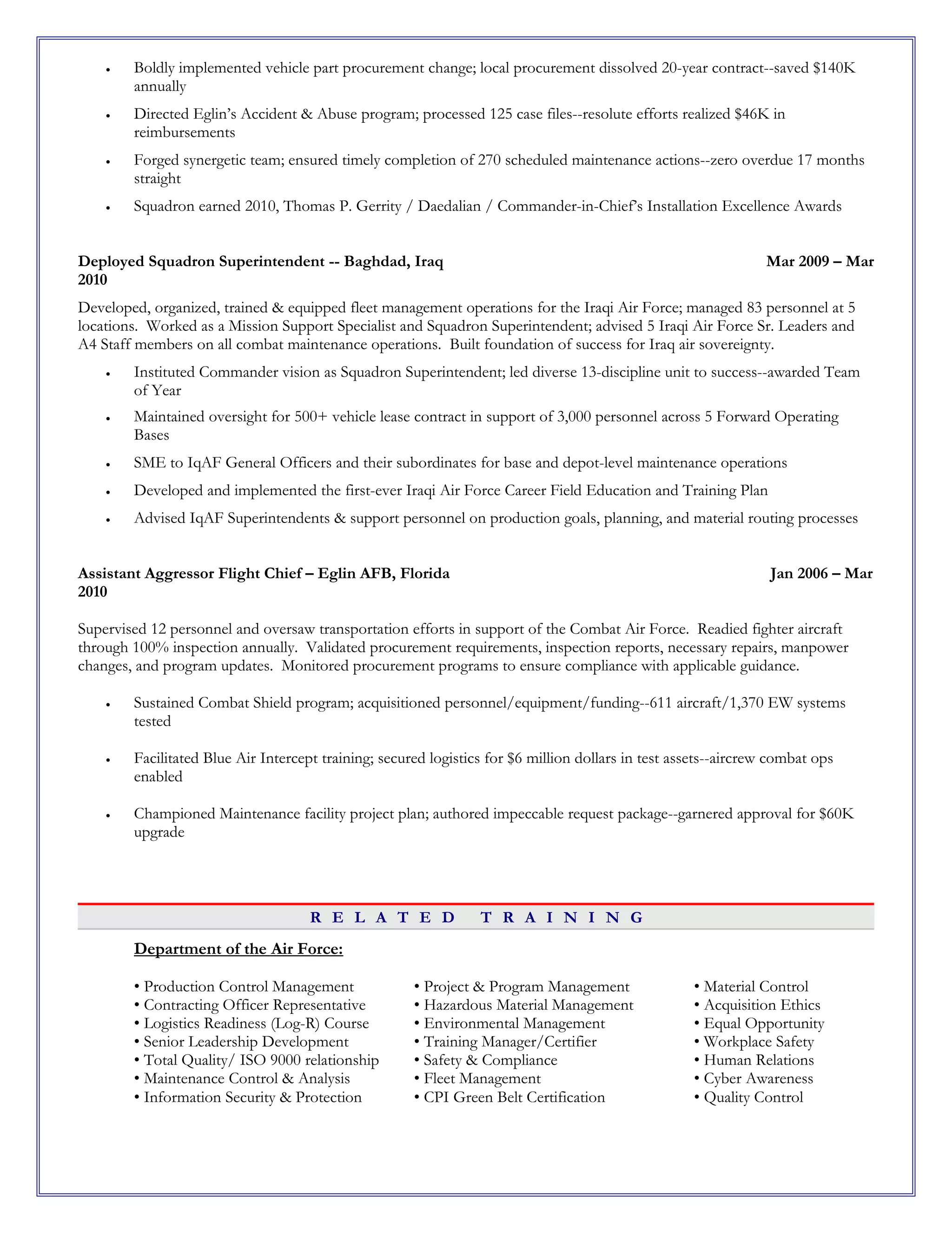 Charles Cramer Professional Fleet Manager Resume_10 Jan 16 | PDF