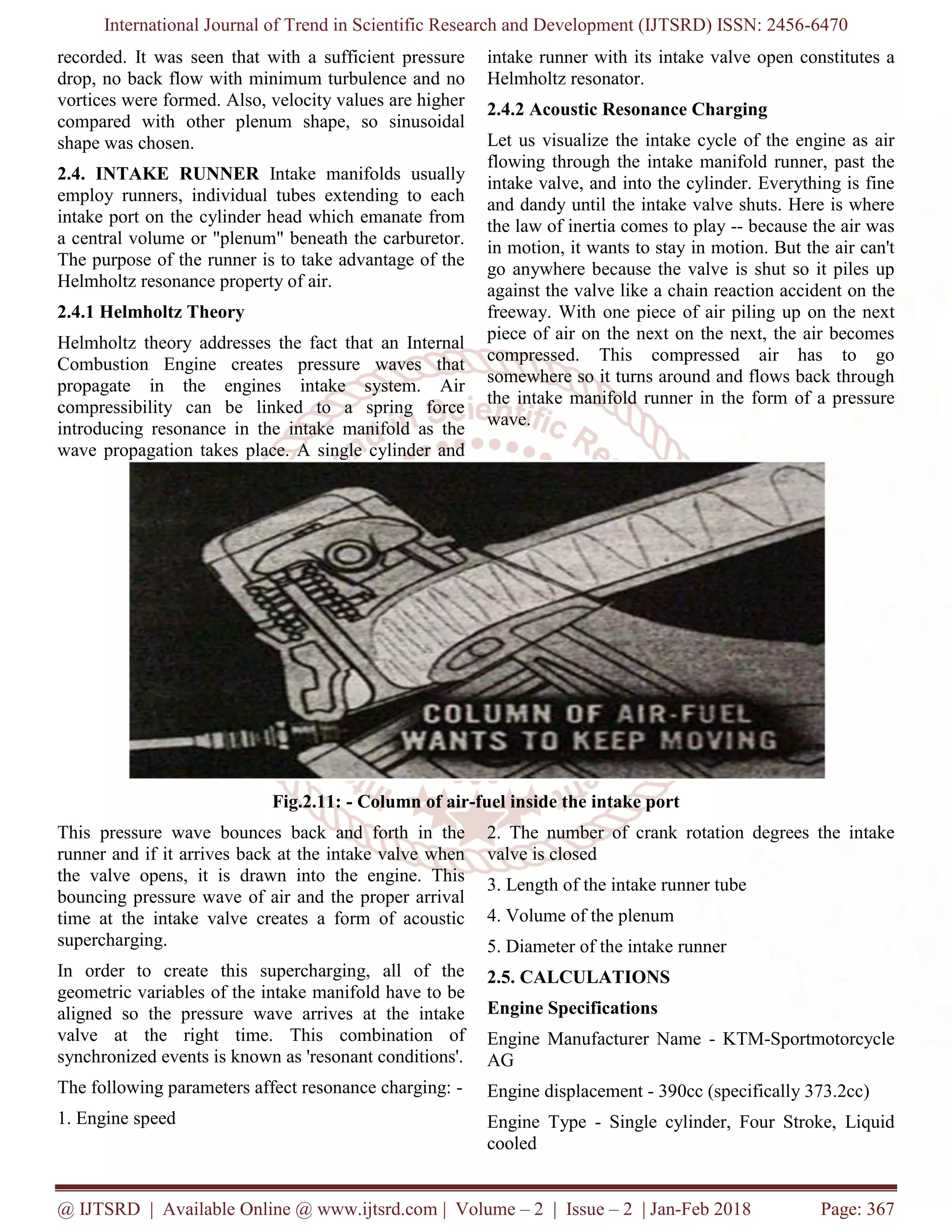 Design and Analysis of Air Intake System for Single Cylinder Engine | PDF