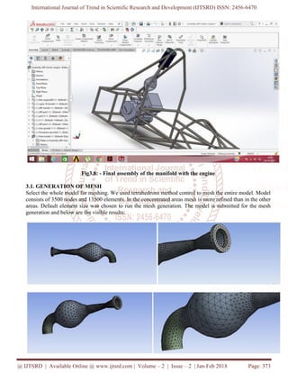 Design and Analysis of Air Intake System for Single Cylinder Engine | PDF
