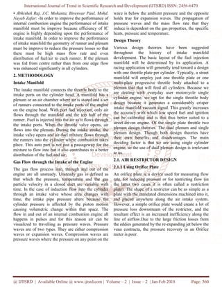 Design and Analysis of Air Intake System for Single Cylinder Engine | PDF