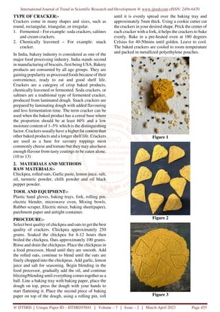 Development and Analysis of Chickpea and Oats Crackers | PDF | Desserts ...