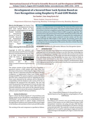 Development of a Secured Door Lock System Based on Face Recognition using Raspberry Pi and GSM ...