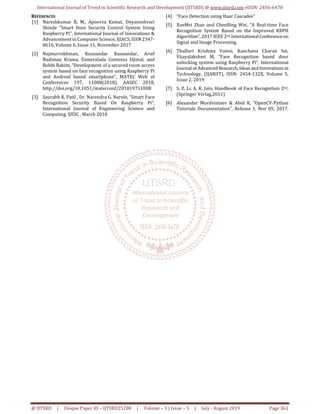 Development of a Secured Door Lock System Based on Face Recognition using Raspberry Pi and GSM ...