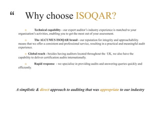 Alcumus ISOQAR India Pvt. Ltd. Presentation | PDF