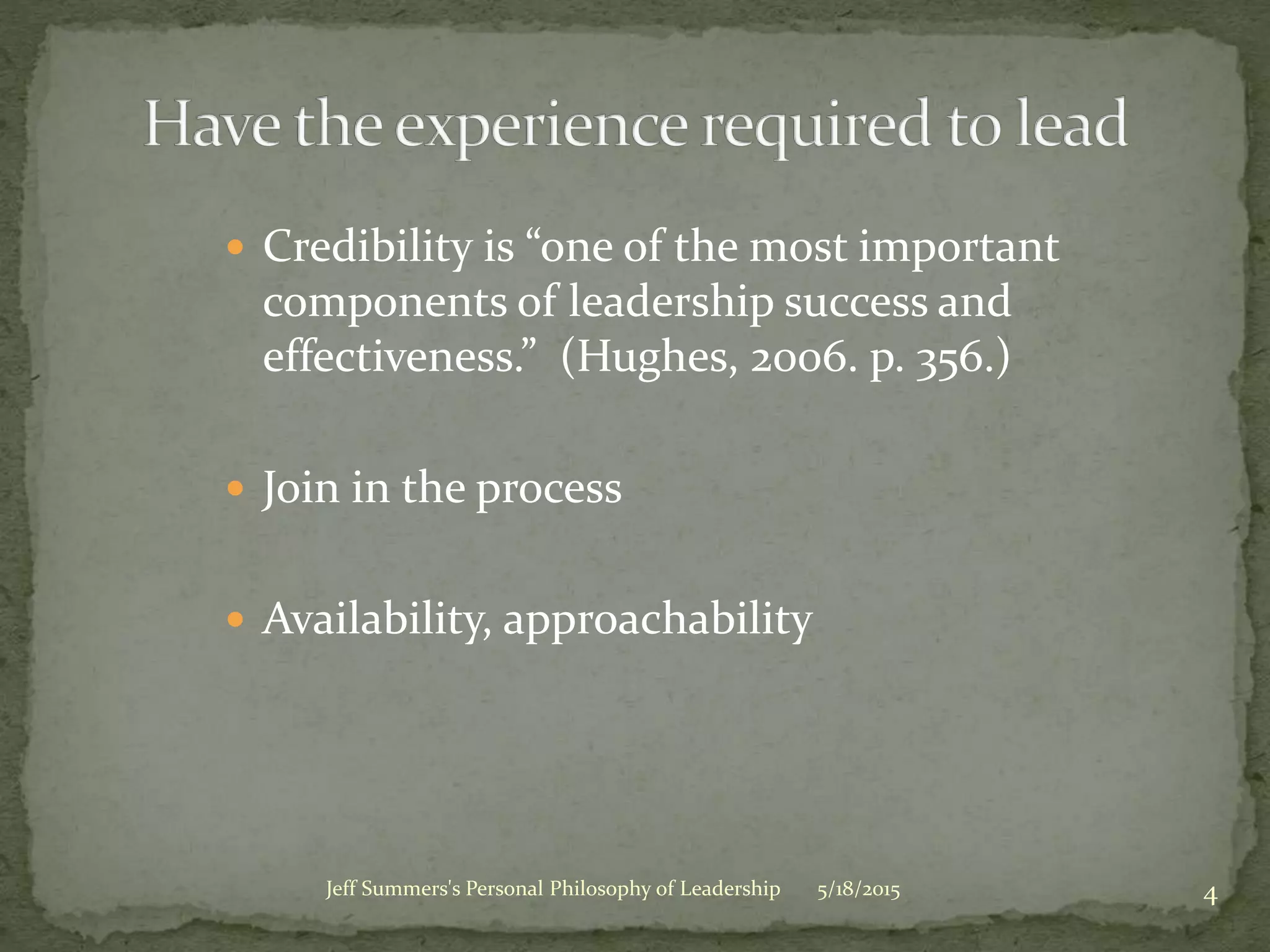Philosophy of Leadership | PPTX