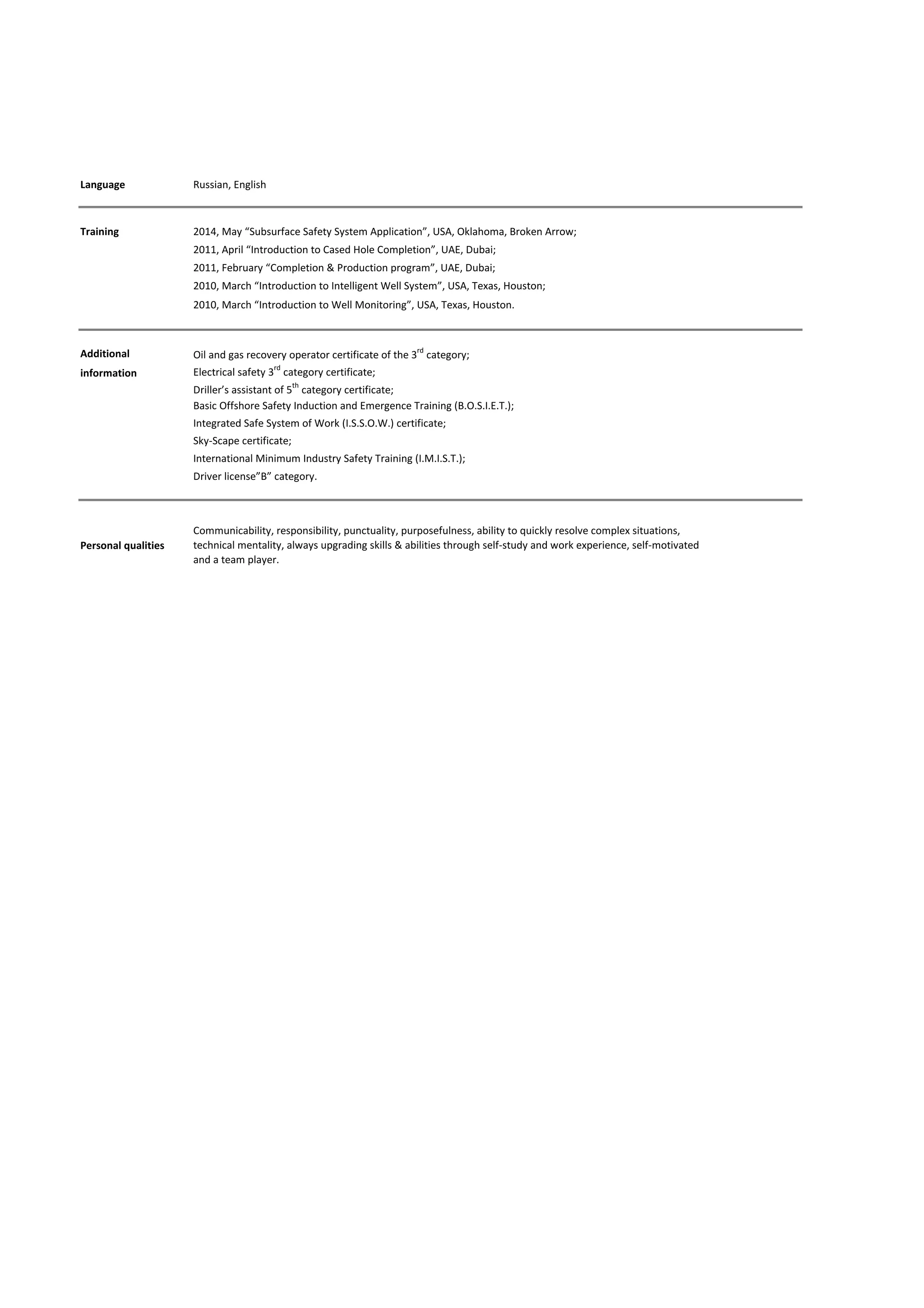 CV BARYSHEV SERGEY | PDF