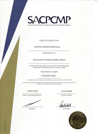 Sacpcmp certificate | PDF
