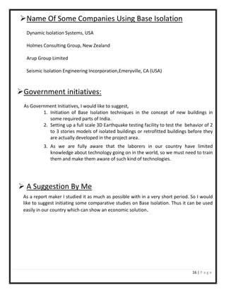 Microsoft Word - BASE ISOLATION | PDF