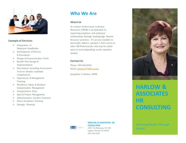 HR Consulting Brochure Updated 03.16 | Human Resources | Business